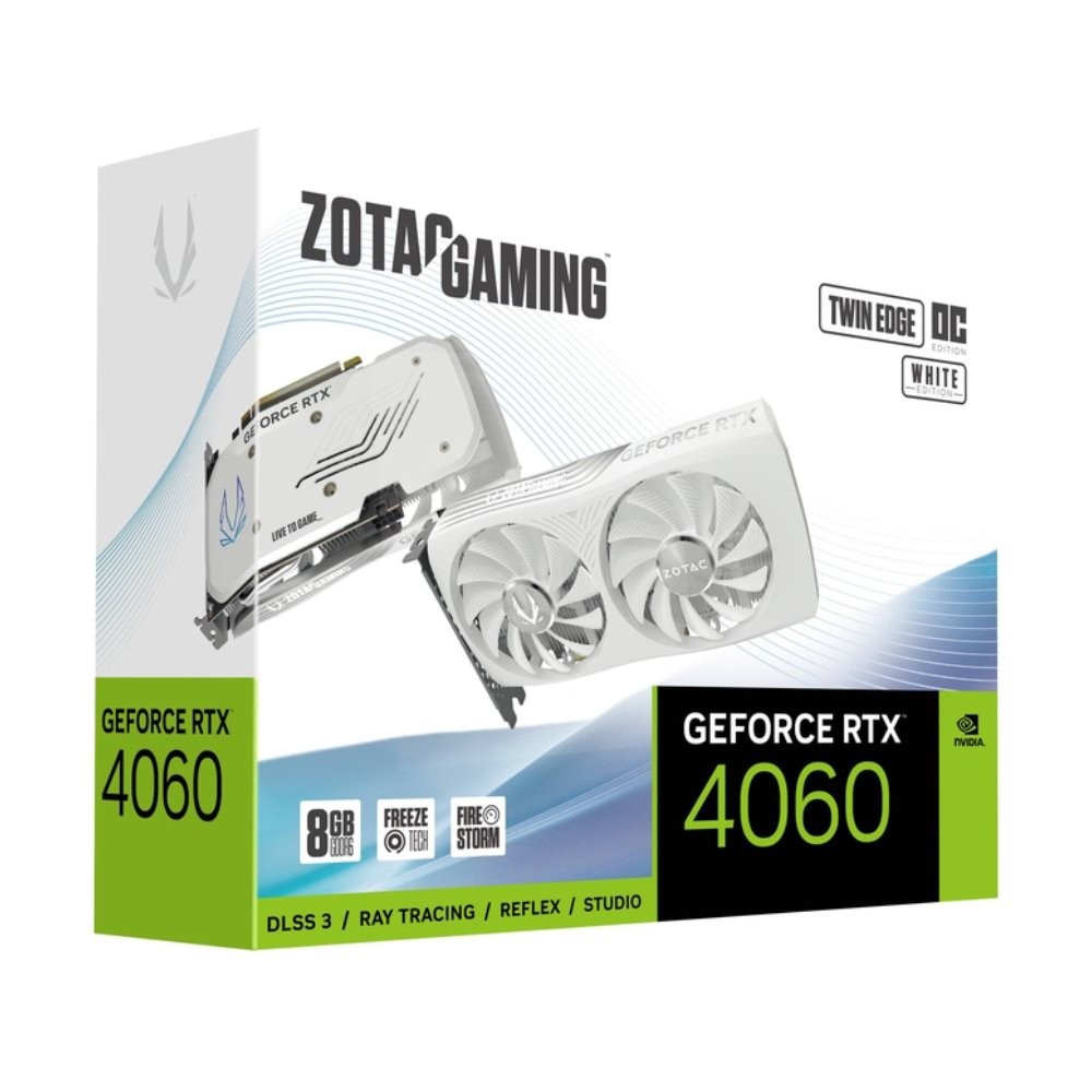 การ์ดจอ ZOTAC GAMING VGA RTX 4060 Twin Edge OC White Edition 8GB GDDR6 ...