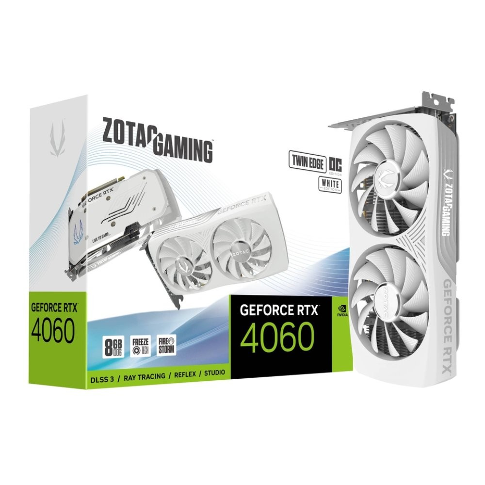 การ์ดจอ ZOTAC GAMING VGA RTX 4060 Twin Edge OC White Edition 8GB GDDR6 ...