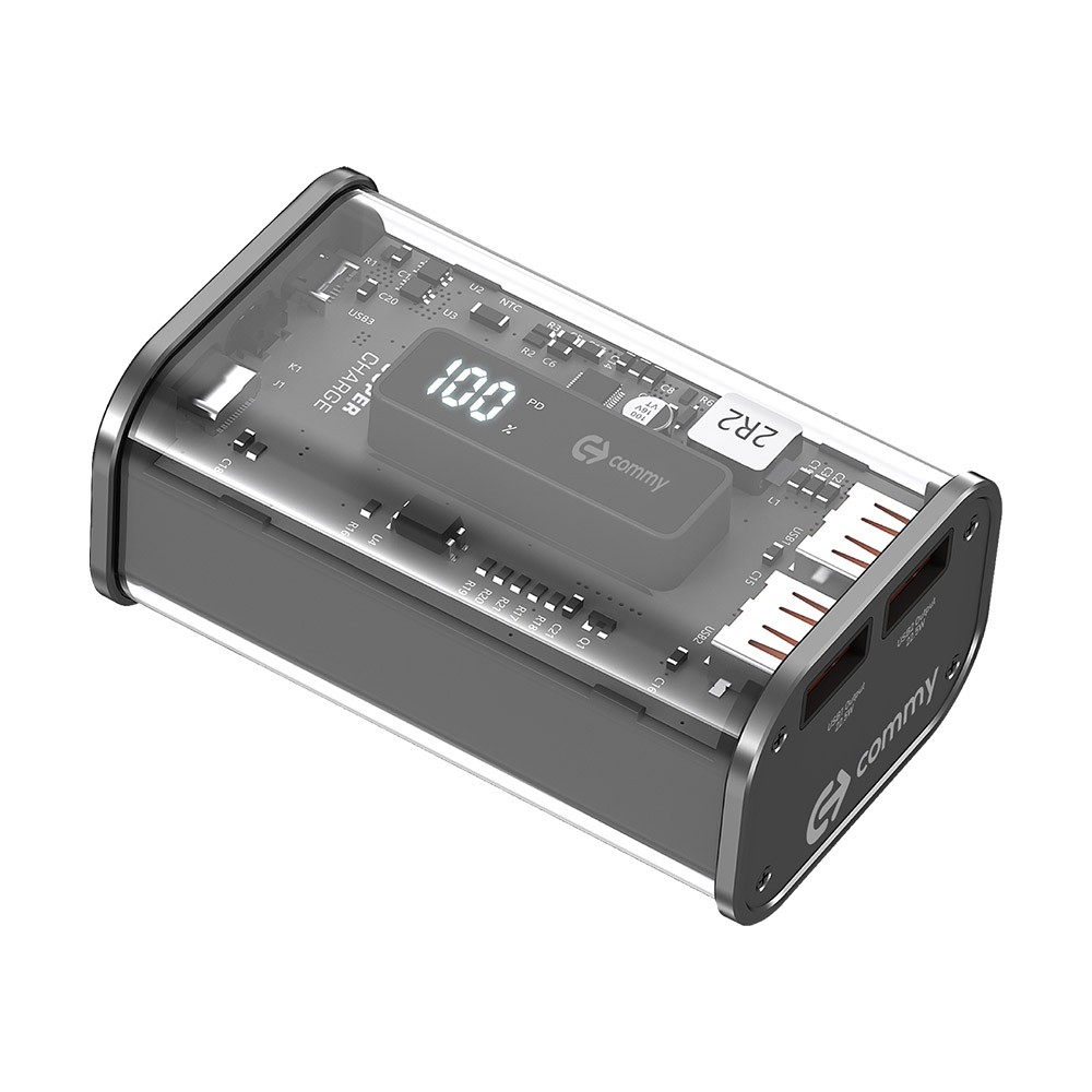 พาวเวอร์เเบงค์ COMMY ความจุ 10000 mAh P10 Gray