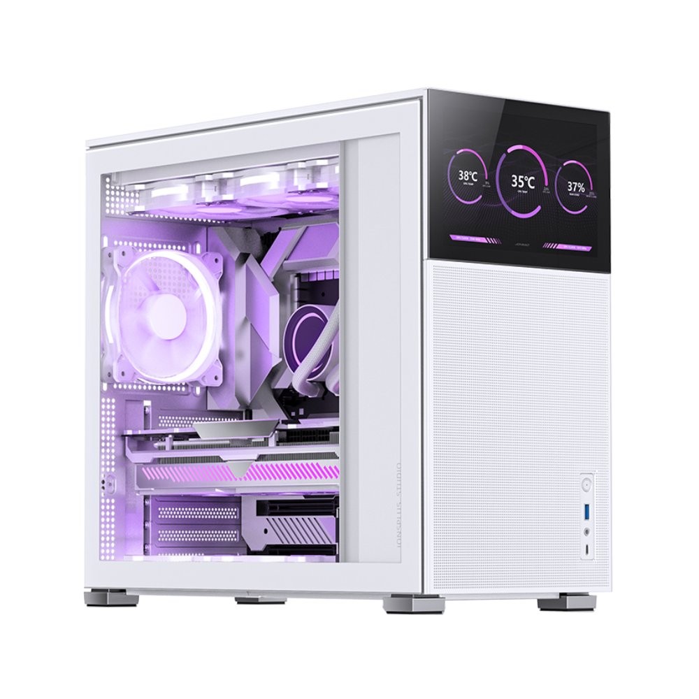 เคสคอมพิวเตอร์ Jonsbo Computer Case D41 MESH SCREEN White