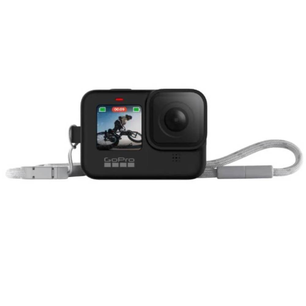เคสซิลิโคนโกโปร GoPro Sleeve + Lanyard For HERO 11/10/9 Black