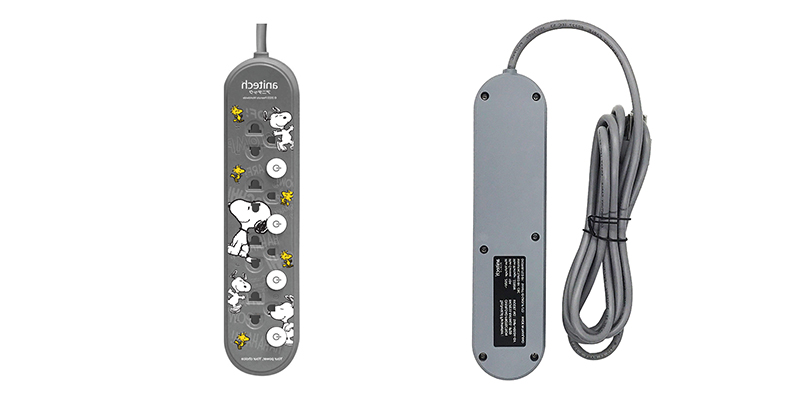 ปลั๊กไฟ AnitechTIS Plug 4 Way 4 Switch 3 M. (SNP-H3534) Snoopy Gray