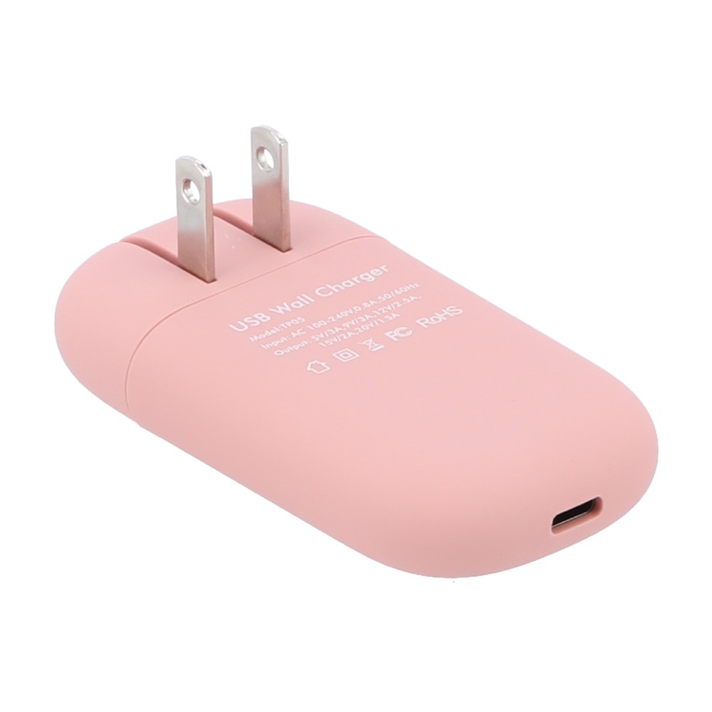อะแดปเตอร์ Blue Box Flat Wall USB Charger USB-C (PD30W) - TP05 Matte pink