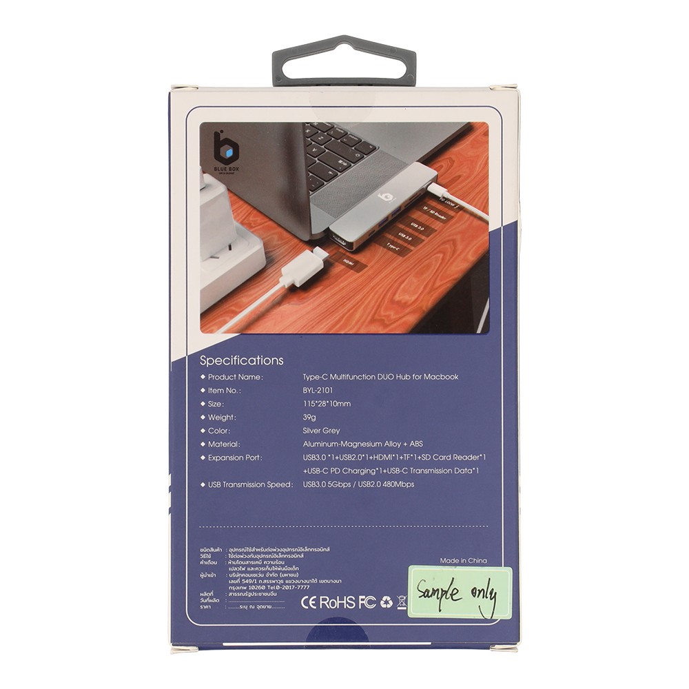 Blue Box Port Hub Type-C DUO 7-in-2 Multifunction Converter for Macbook ...