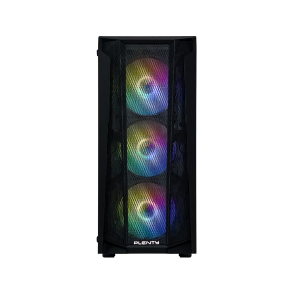เคสคอมพิวเตอร์ Plenty Computer Case CR19 FIX Rainbow Black