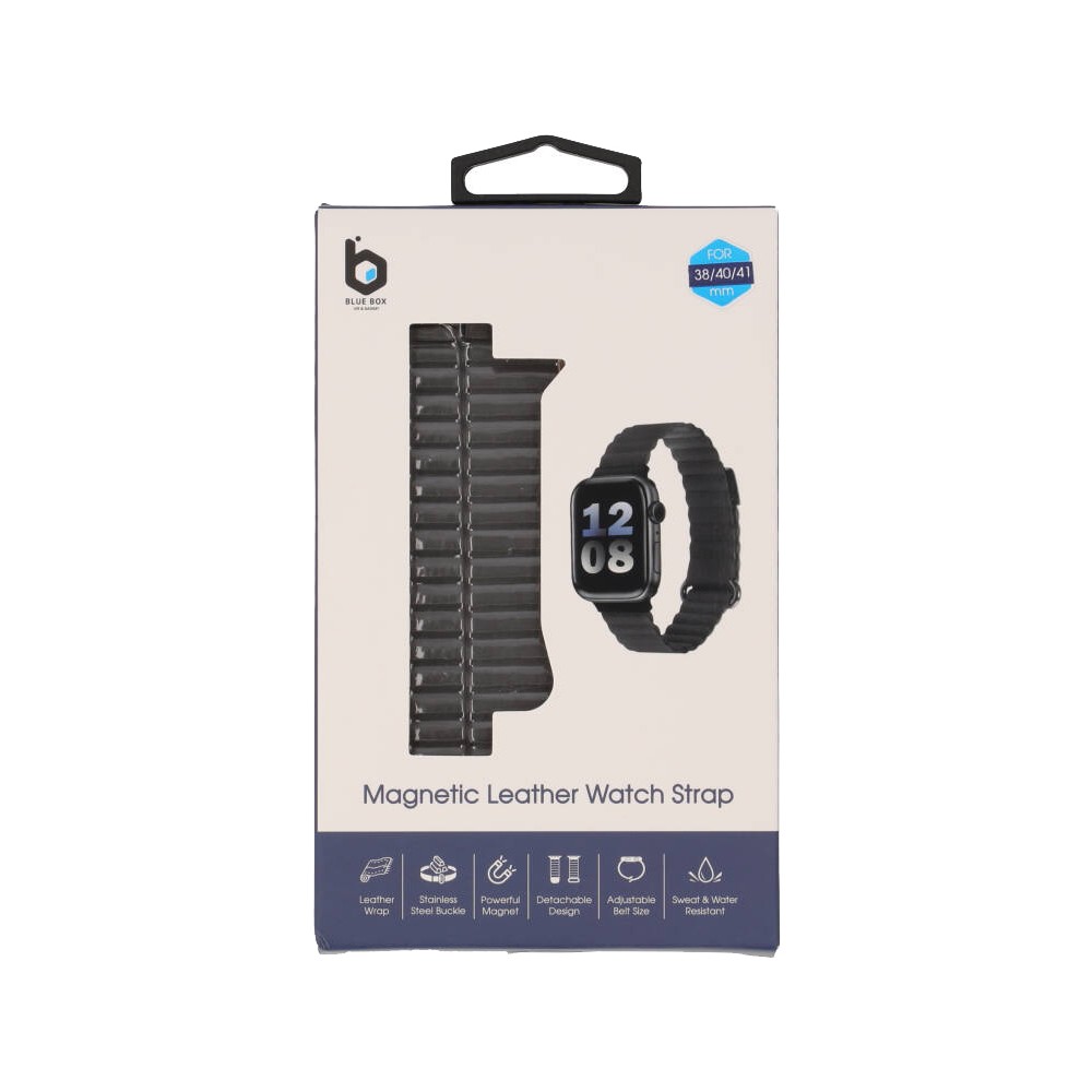 Blue Box สาย Apple Watch Strap PU leather Gray 42/44mm Gray