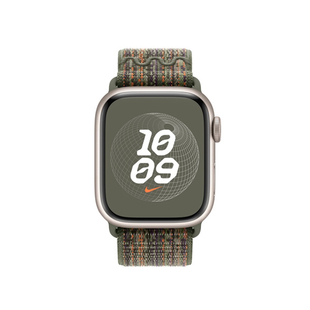 Apple Watch 41mm Sequoia/Orange Nike Sport Loop