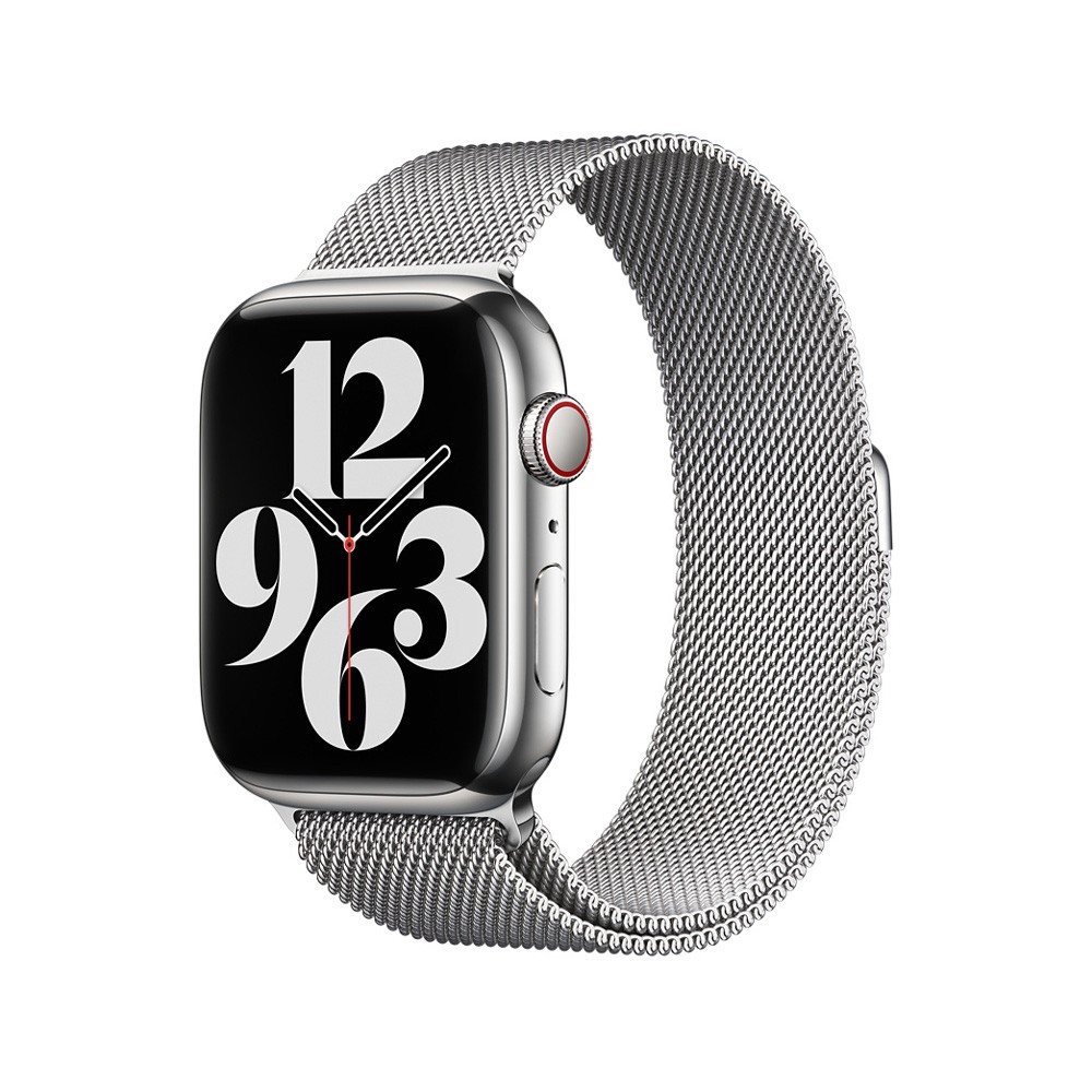 สายแอปเปิ้ลวอชของแท้ Apple Watch 45mm Silver Milanese Loop