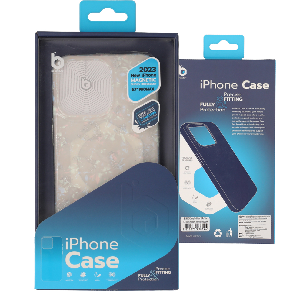 Blue Box เคส iPhone 15 Pro Max Shelly Iridescent with Magnetic