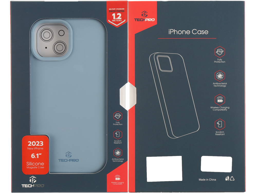 TECHPRO เคส iPhone 15 (6.1) Silicone Magsafe Baby Blue