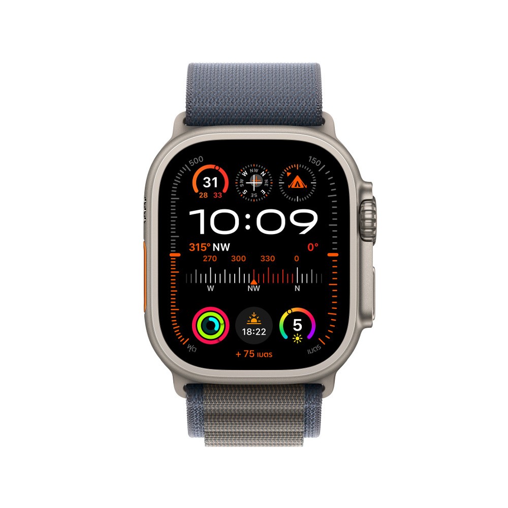 สายแอปเปิ้ลวอชของแท้ Apple Watch 49mm Blue Alpine Loop - Medium