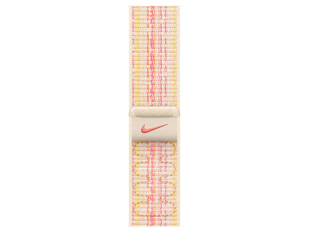 สายแอปเปิ้ลวอชของแท้ Apple Watch 45mm Starlight/Pink Nike Sport Loop