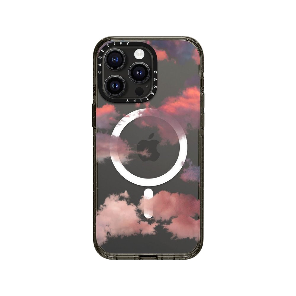 Casetify เคส iPhone 15 Pro Max (6.7) RECASETiFY Impact Case Magsafe Clear Black Clouds