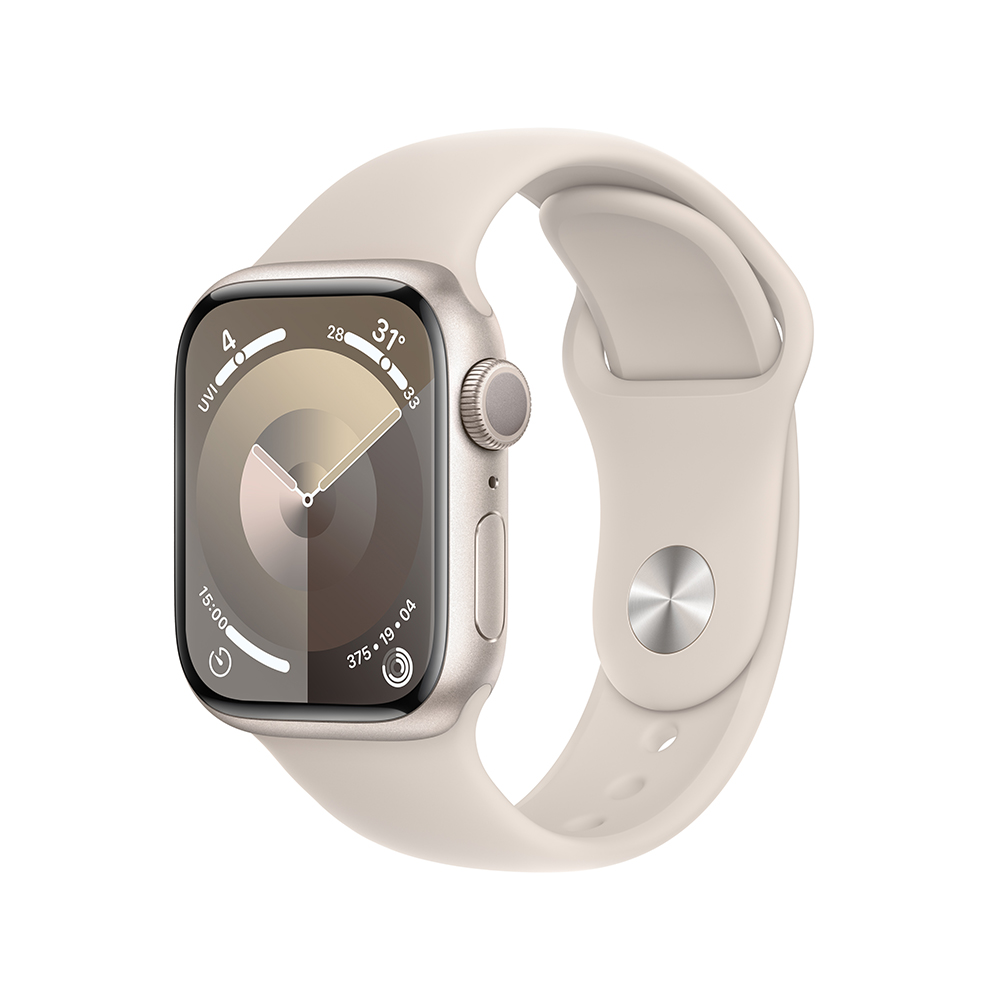 Apple Watch Series 9 GPS 41mm Starlight Aluminium Case with Starlight ...