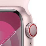 Apple Watch Series 9 GPS + Cellular 41mm Pink Aluminium Case with Light ...