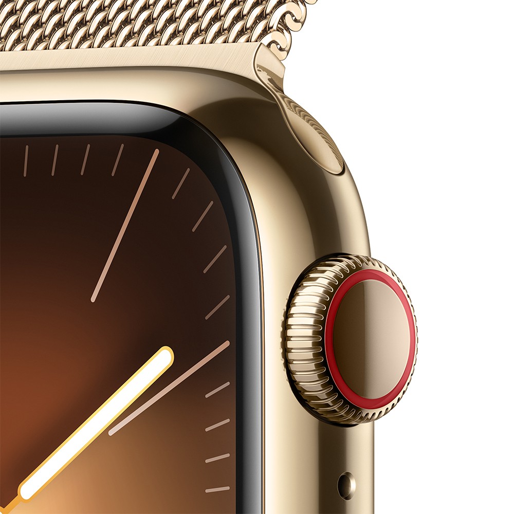 Apple Watch Series 9 GPS + Cellular 41mm Gold Stainless Steel Case with ...