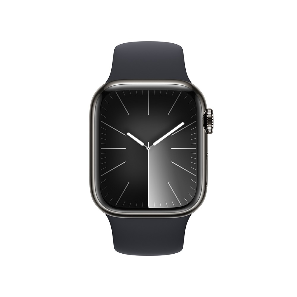 Apple Watch Series 9 GPS + Cellular 41mm Graphite Stainless Steel Case ...