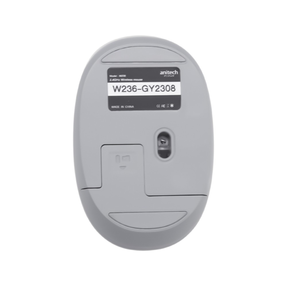 เมาส์ไร้สาย Anitech Wireless Mouse W236 Gray