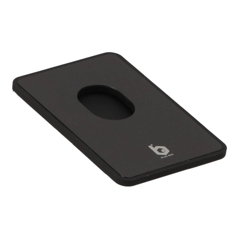 Blue Box กระเป๋าใส่บัตร Silicone Magnetic Black