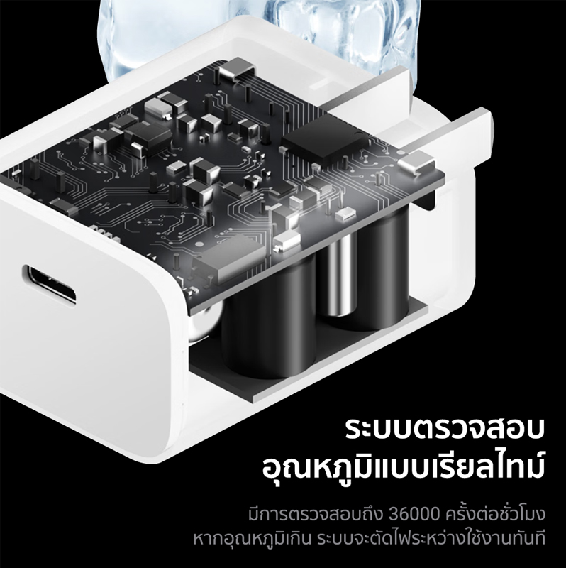 อะแดปเตอร์ ZMI Cuktech A18C 30W GaN White