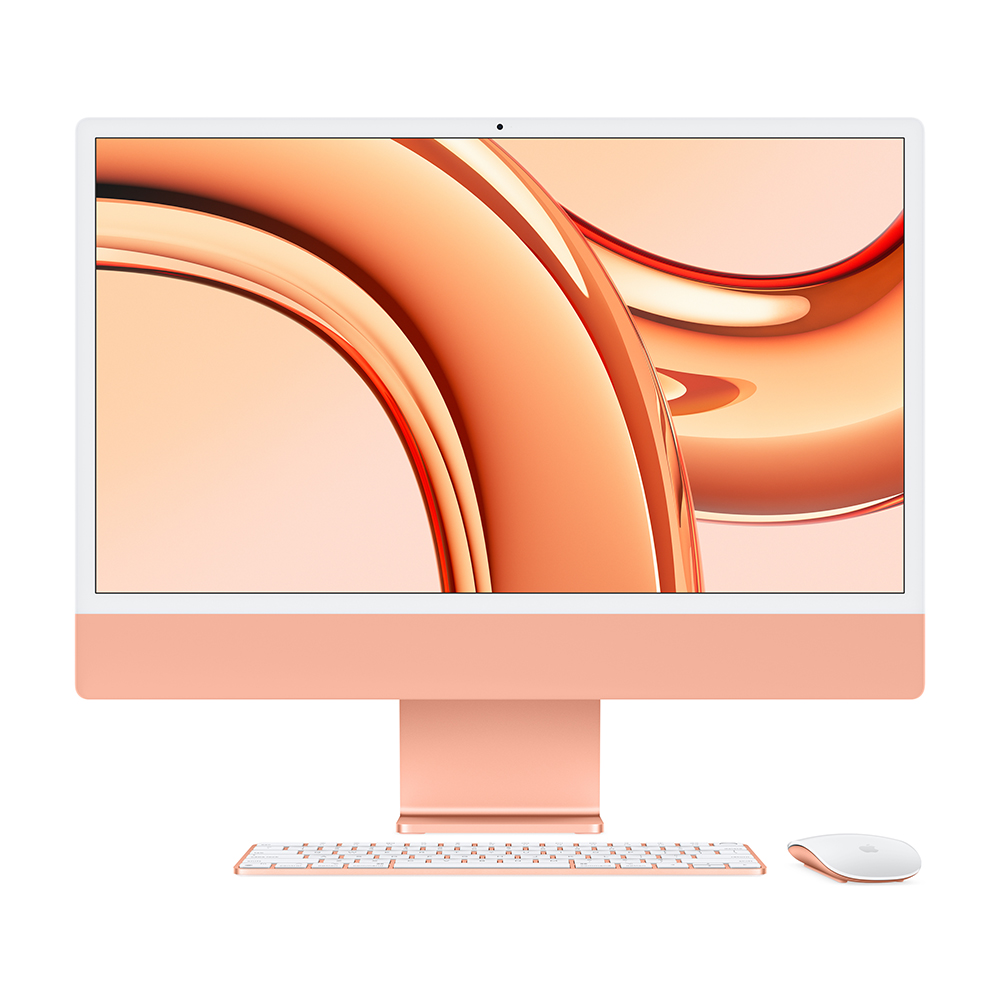 ใหม่ล่สุด iMac 24" M3 chip CPU/10C ความจุ 512GB สี Orange ปี 2023