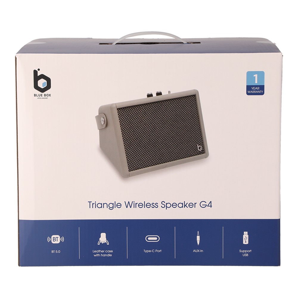 ลำโพงบลูทูธ Blue Box Triangle G4 ตกแต่งบ้าน ด้วยสไตล์มินิมอล