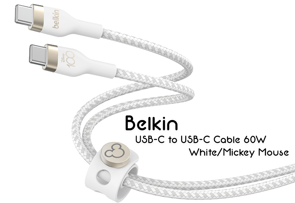 สายชาร์จ Belkin USB-C ลาย Mickey Mouse สีขาว