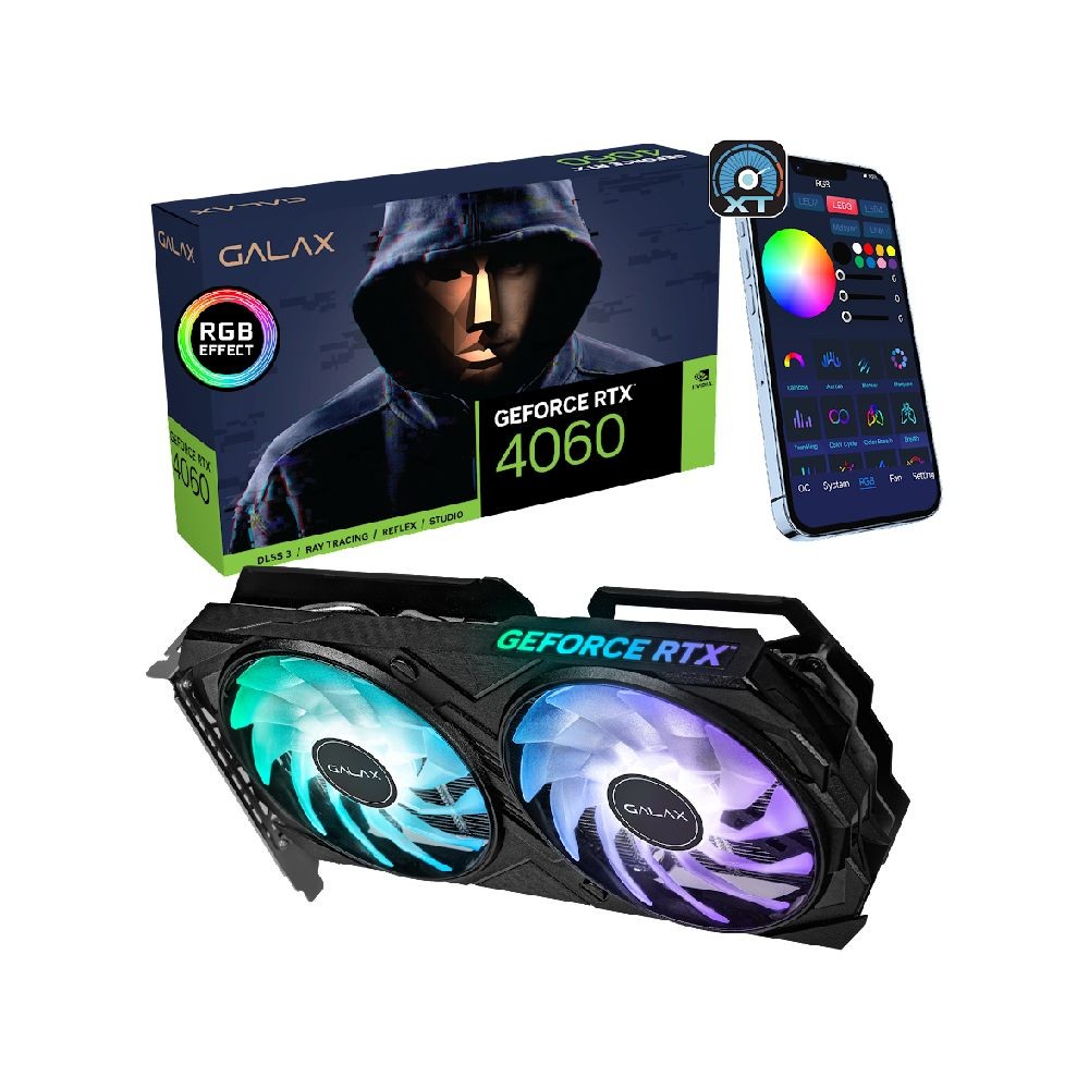 การ์ดจอ GALAX VGA GeForce RTX 4060 EX 1-Click OC 8GB GDDR6 128-bit