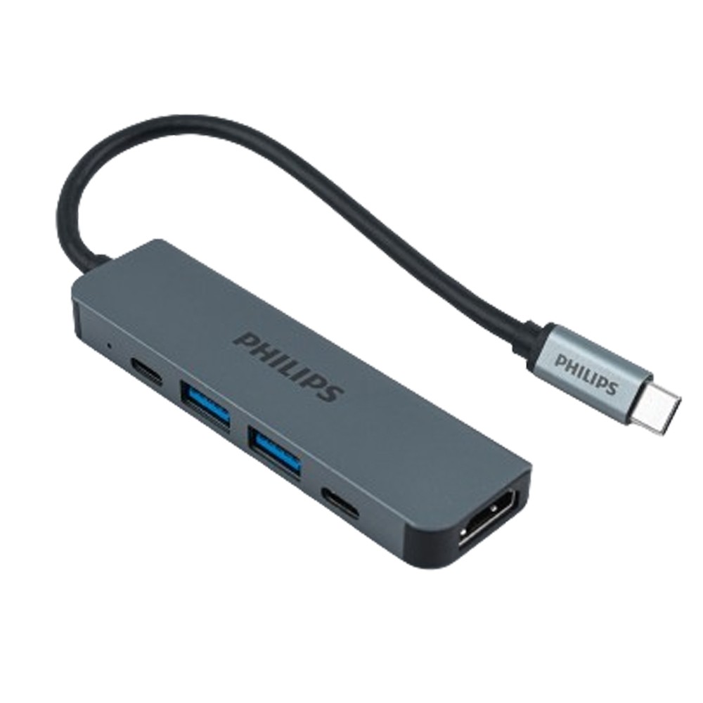 Philips Port Hub 5 in 1 USB-C to HDMI x1 + USB 3.0 x2 + USB-C x2 (PD ...