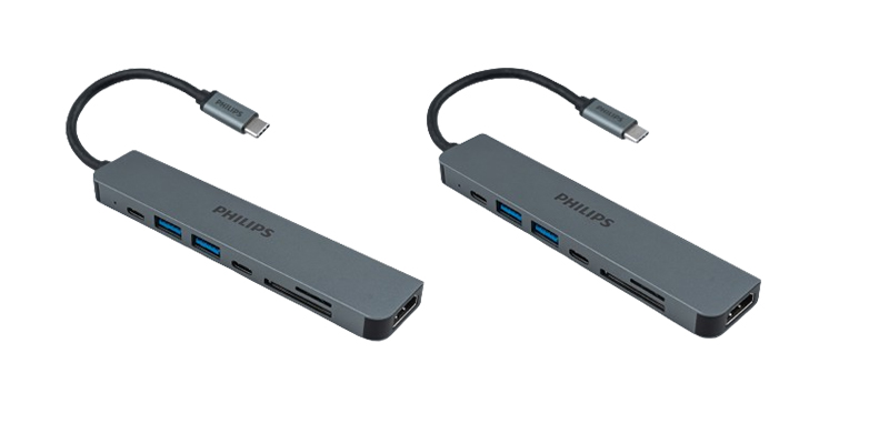 Philips Port Hub 7 in 1 USB-C to HDMI x1 + USB 3.0 x2 + USB-C x2 (PD ...