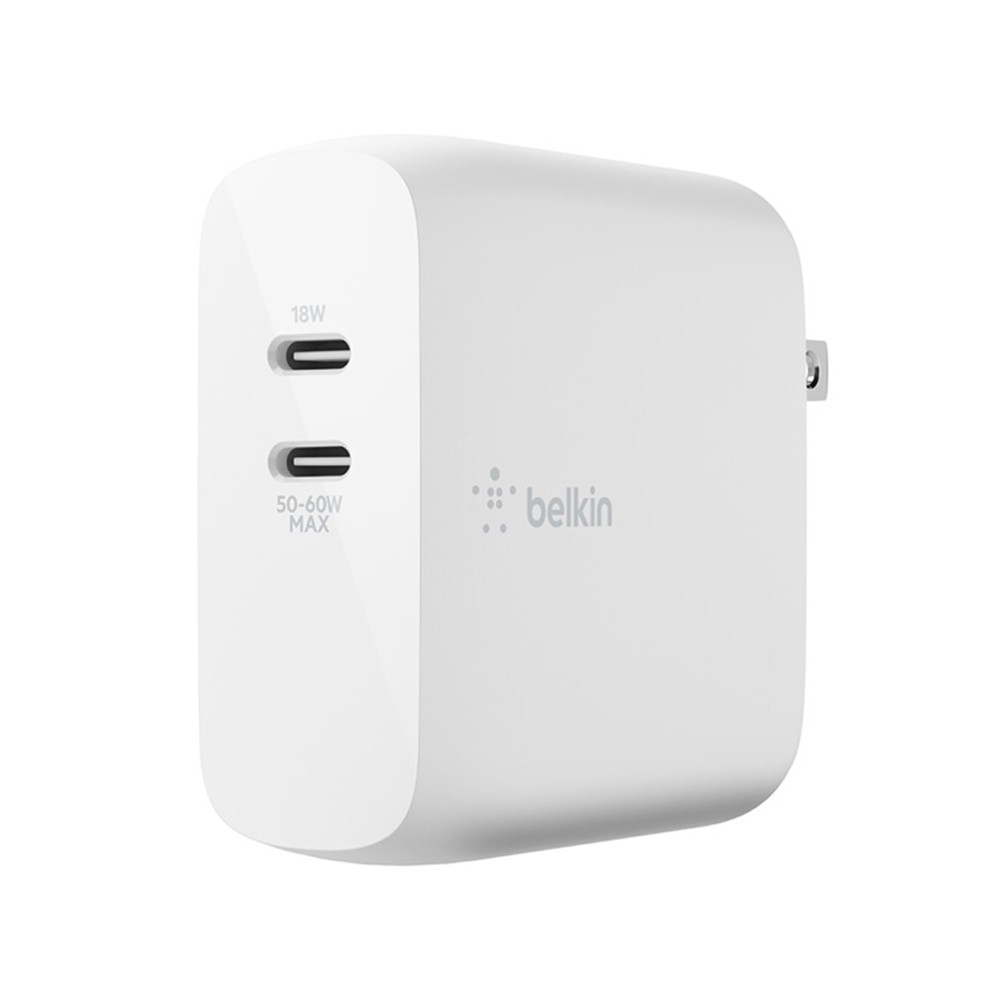 อะแดปเตอร์, หัวชาร์จ Belkin Wall USB Charger 2 USB-C (68W) Boost Charge ...