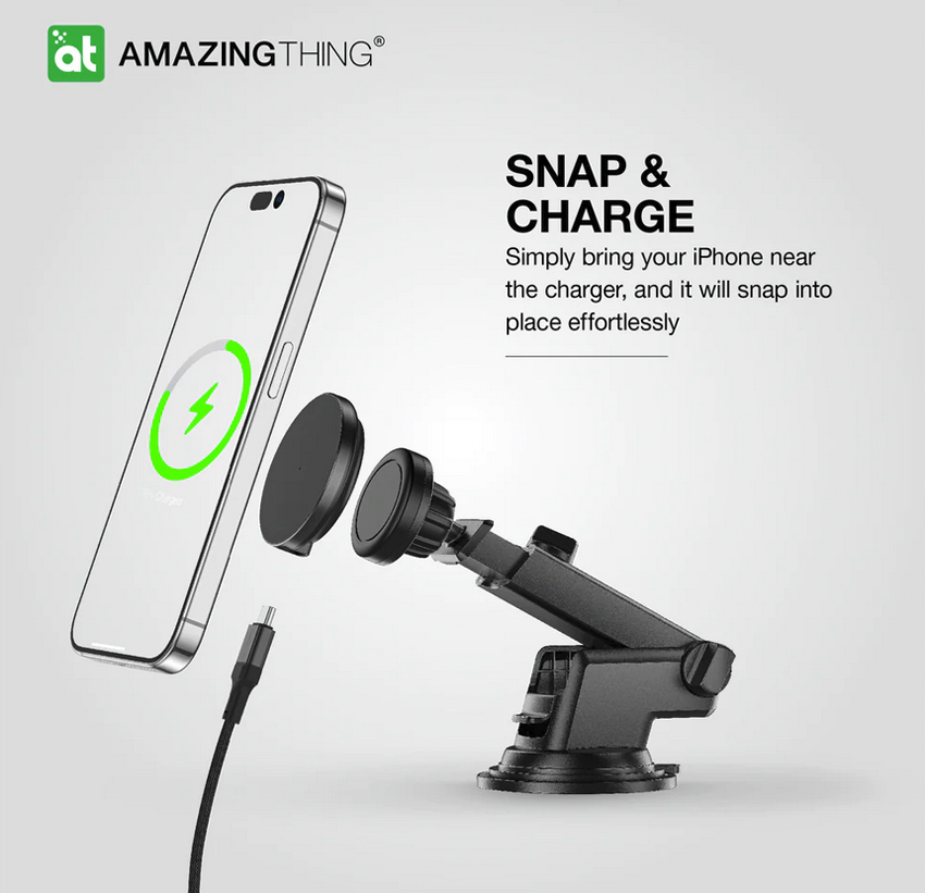 ที่ชาร์จในรถยนต์ AMAZINGthing Car Mount Wireless Magnetic Charging ...