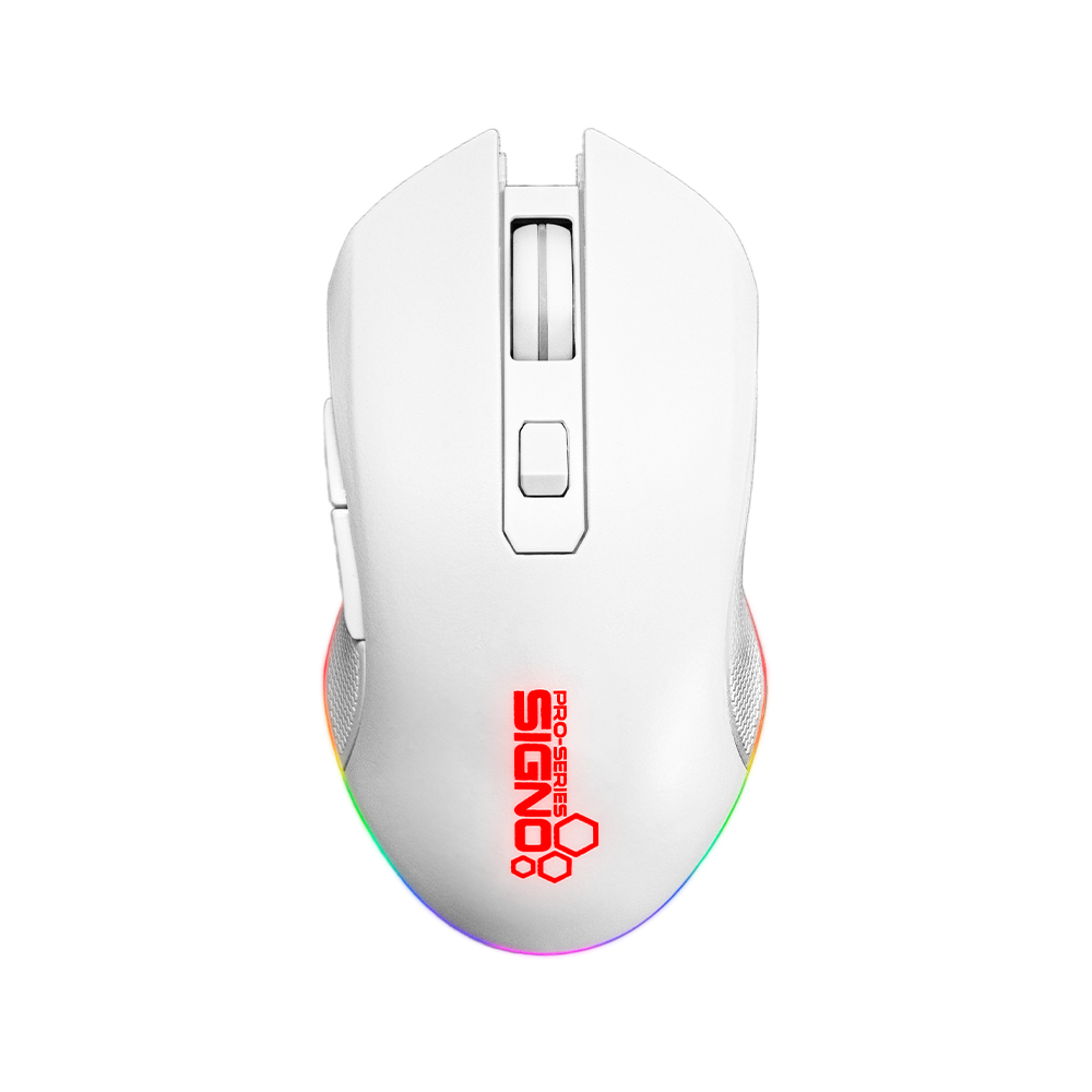 เมาส์เกมมิ่ง Signo Gaming Mouse PRO-SERIES Macro CENTRO รุ่น GM-907W White