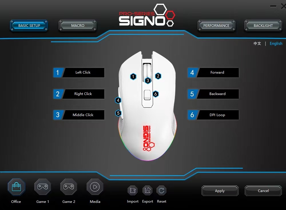 เมาส์เกมมิ่ง Signo Gaming Mouse PRO-SERIES Macro CENTRO รุ่น GM-907W White