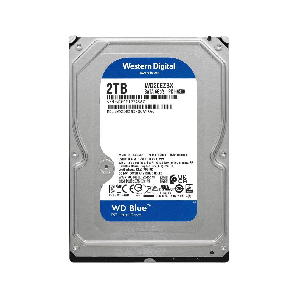 ฮาร์ดดิสก์ WD HDD 2TB 7200rpm 256MB Blue (WD20EZBX)