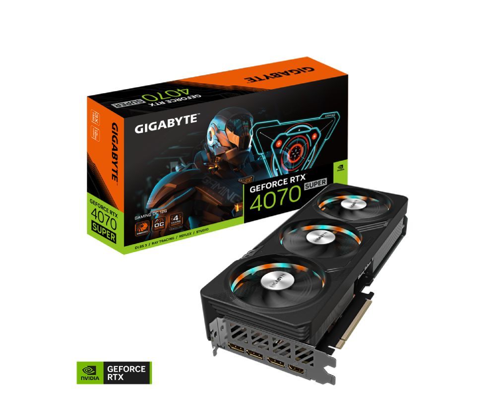 การ์ดจอ Gigabyte GeForce RTX 4070 SUPER GAMING OC 12G