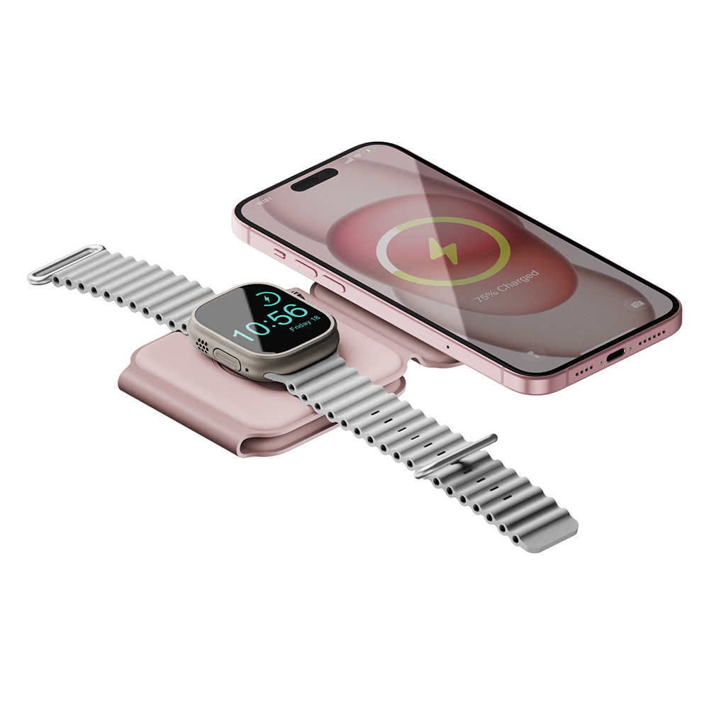 ที่ชาร์จไร้สาย BAZIC 3-in-1 Foldable Magnet Pad 15W