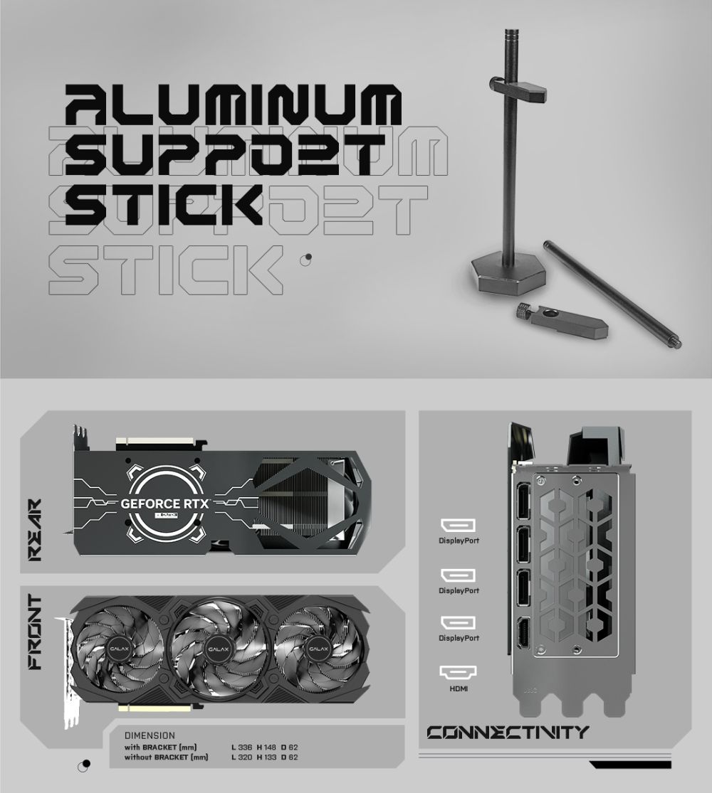 การ์ดจอ GALAX GeForce RTX 4070 Ti SUPER EX Gamer 1-Click OC