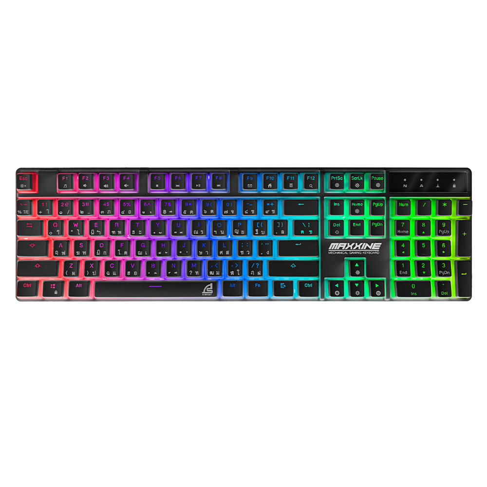 คีย์บอร์ดเกมมิ่ง SIGNO E-Sport RGB Mechanical MAXXINE Black (KB-731BLK ...