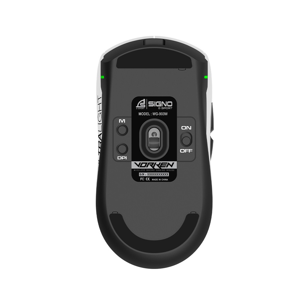 เมาส์เกมมิ่ง Signo Wireless Macro VORKEN WG-903W สีขาว