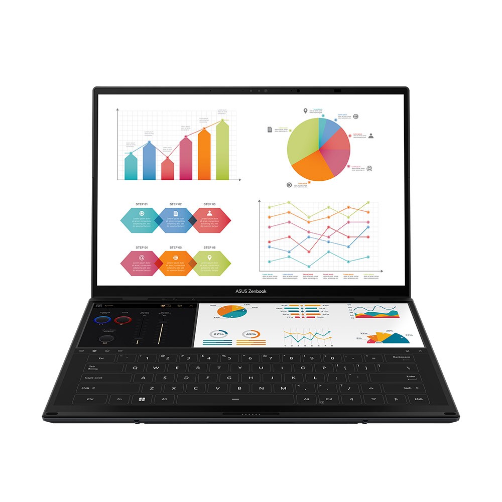 โน๊ตบุ๊ค Asus Zenbook DUO 14 OLED UX8406MA-QL736WS Inkwell Gray