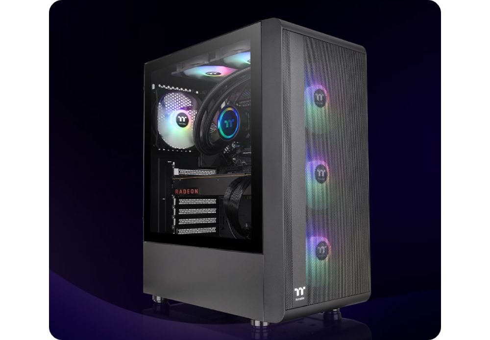 เคสคอมพิวเตอร์ Thermaltake S200 TG ARGB Black