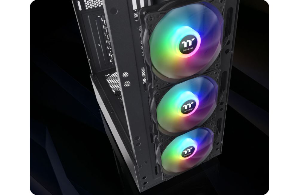 เคสคอมพิวเตอร์ Thermaltake S200 TG ARGB Black