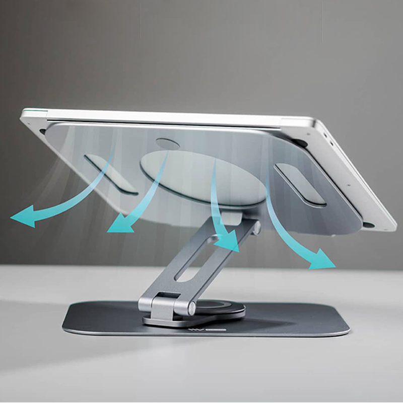 แท่นวางโน๊ตบุ๊ค Liv 360 Panoramic Laptop Stand Grey