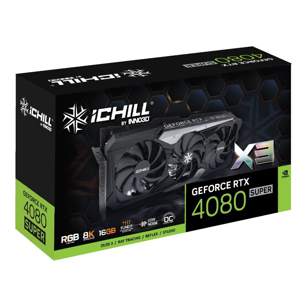 การ์ดจอ INNO3D GeForce RTX 4080 SUPER ICHILL X3 16GB