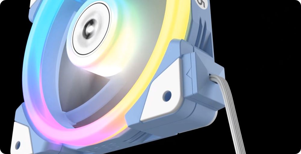 พัดลมคอม Thermaltake SWAFAN EX14 ARGB Sync Hydrangea Blue