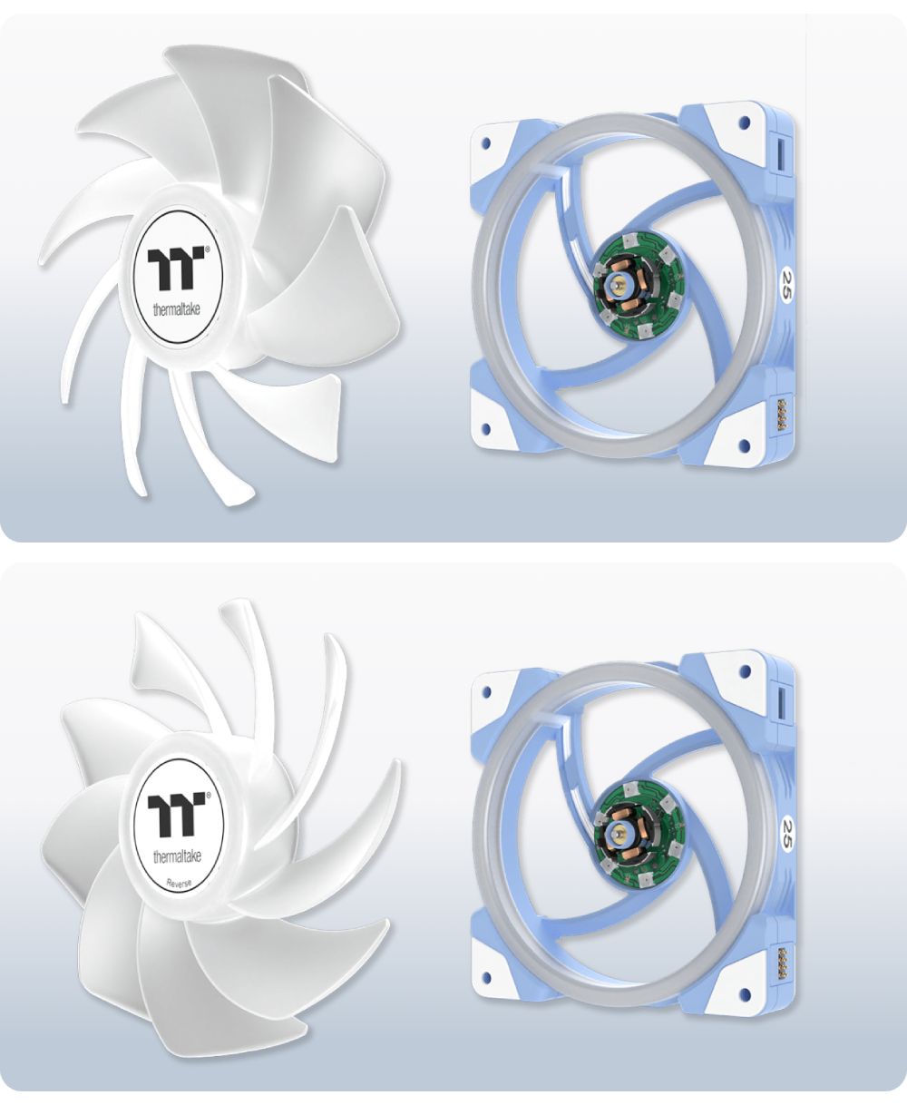 พัดลมคอม Thermaltake SWAFAN EX14 ARGB Sync Hydrangea Blue