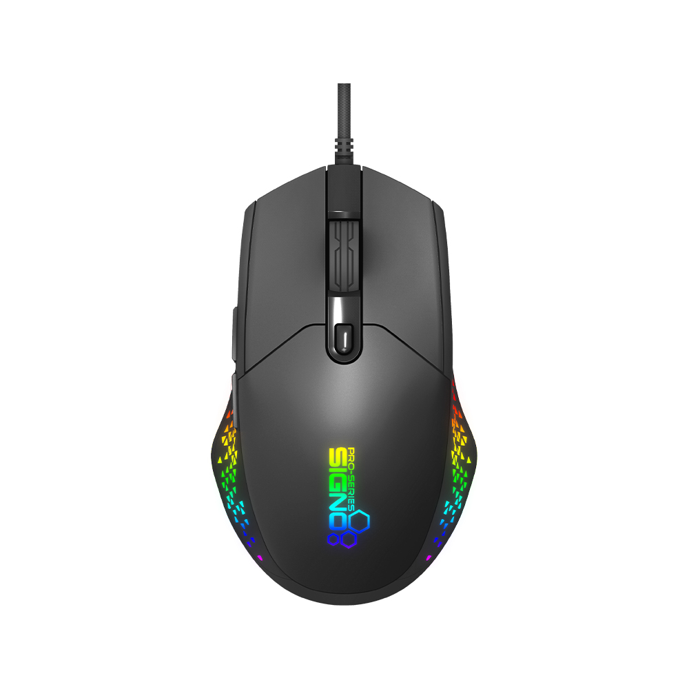 เมาส์เกมมิ่ง Signo Pro-Series RGB Capter GM-906BLK สีดำ
