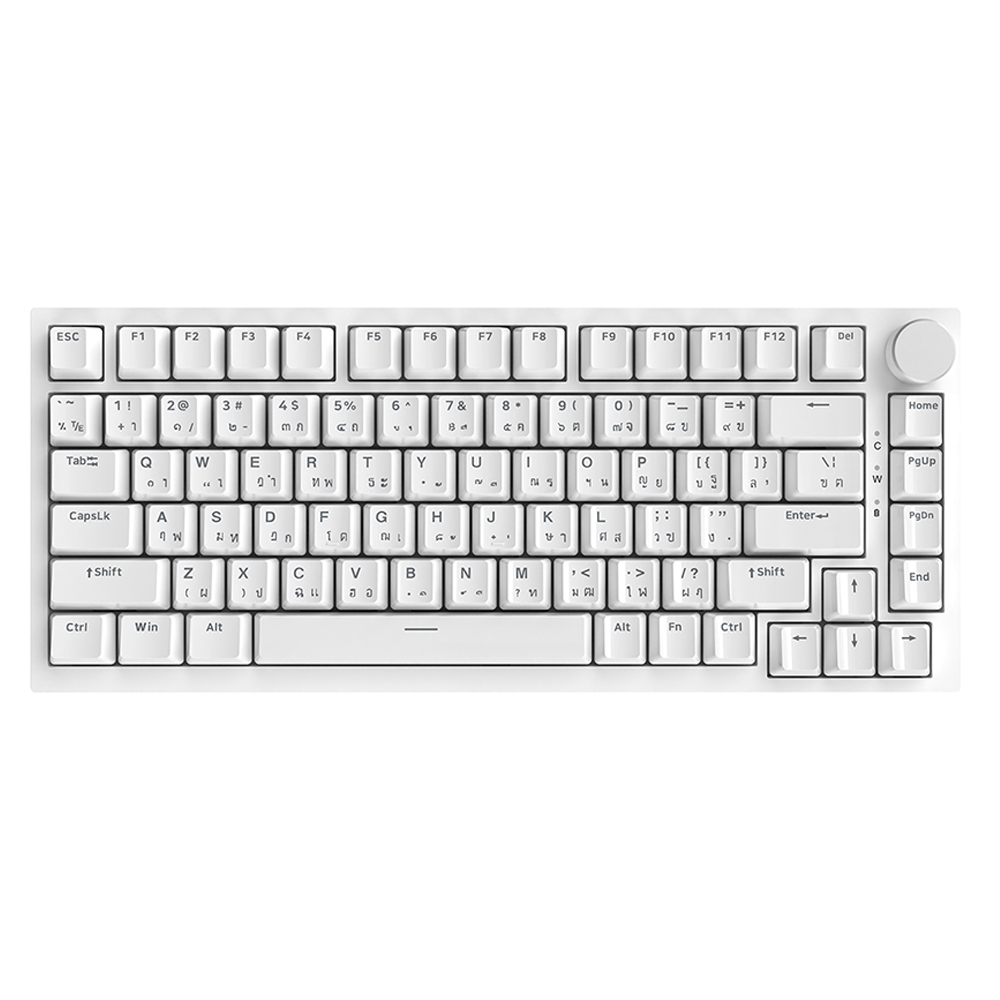 คีย์บอร์ดเกมมิ่ง Ajazz รุ่น AK820 Minimal Blue Switch สีขาว