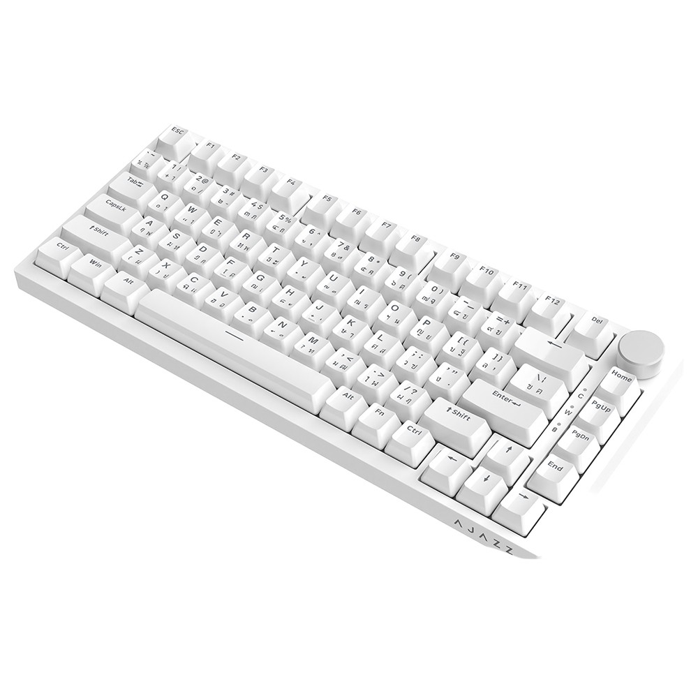 คีย์บอร์ดเกมมิ่ง Ajazz รุ่น AK820 Minimal Blue Switch สีขาว
